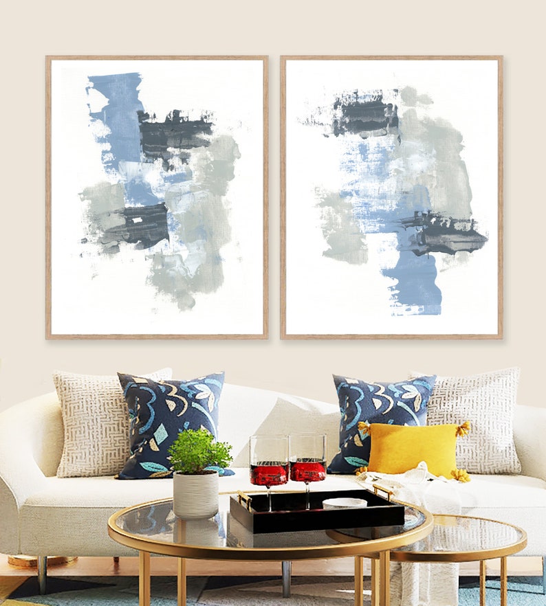 Surface Gallery Wall Art Set of 2 Abstract Paintings Art - Etsy