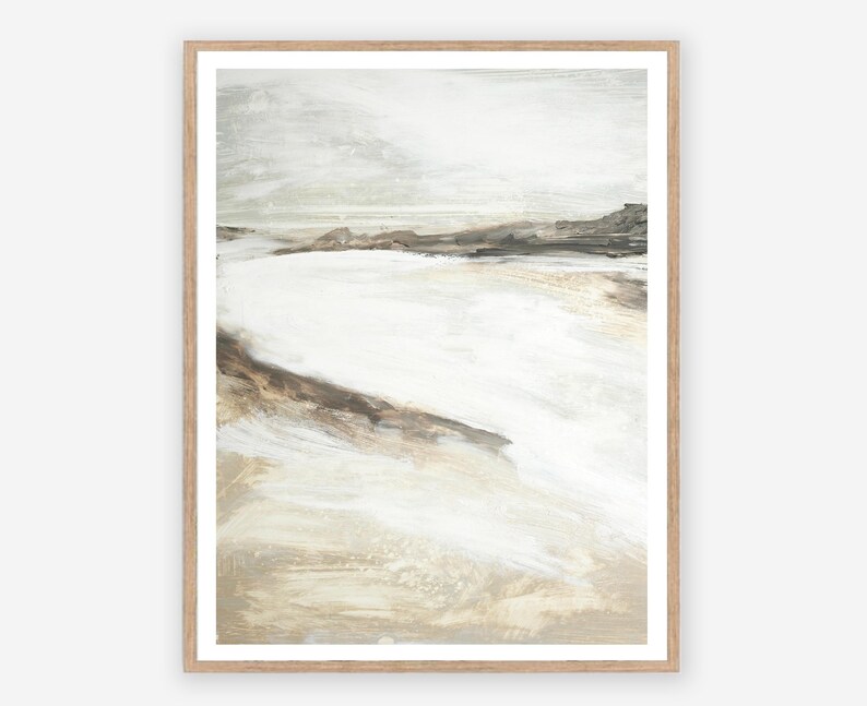 Effortless No. 2 - Earth Tone Landscape Coastal Decor Neutral Abstract ...