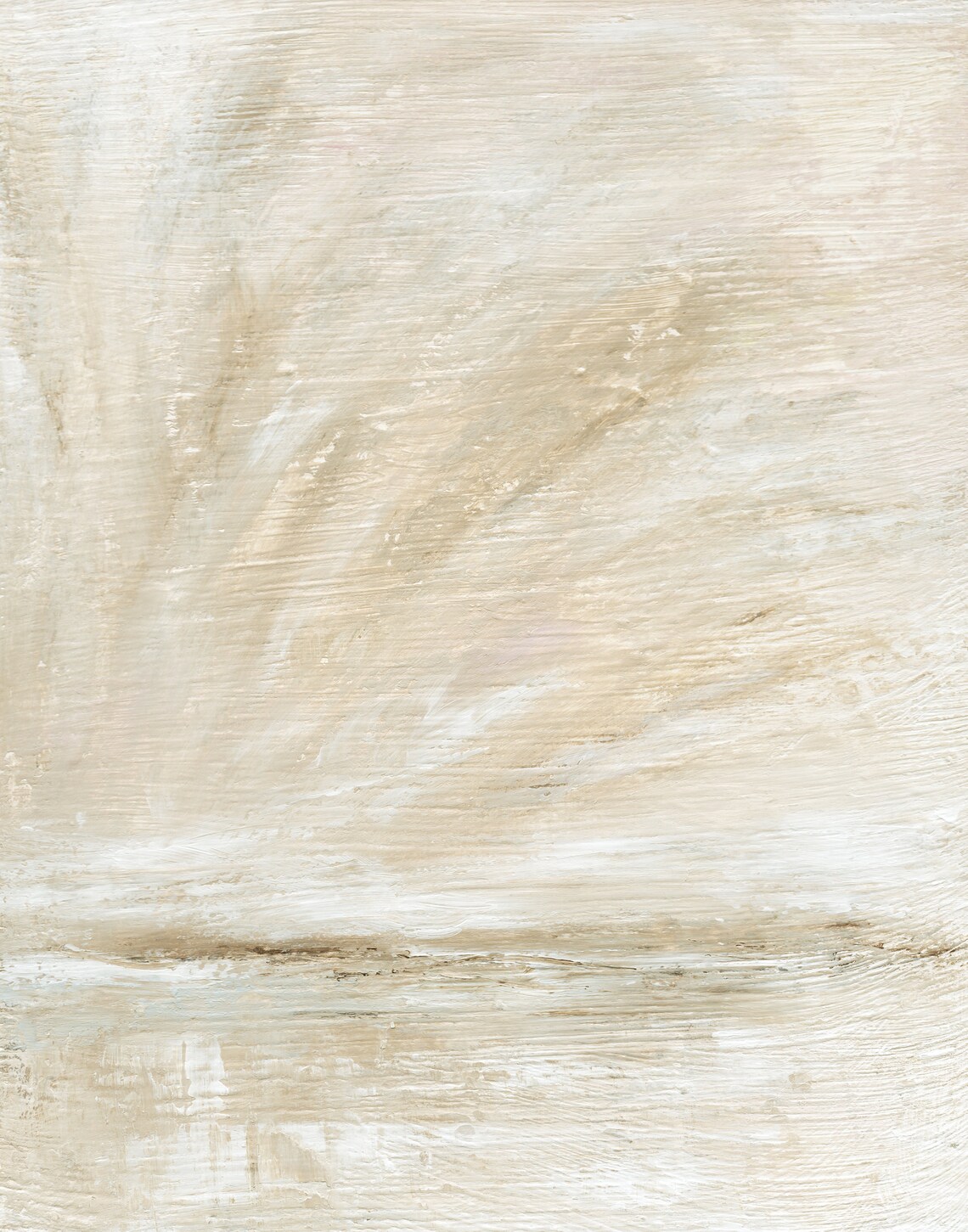 Hope - Muted Neutral Abstract Landscape Painting Printable Downloadable ...