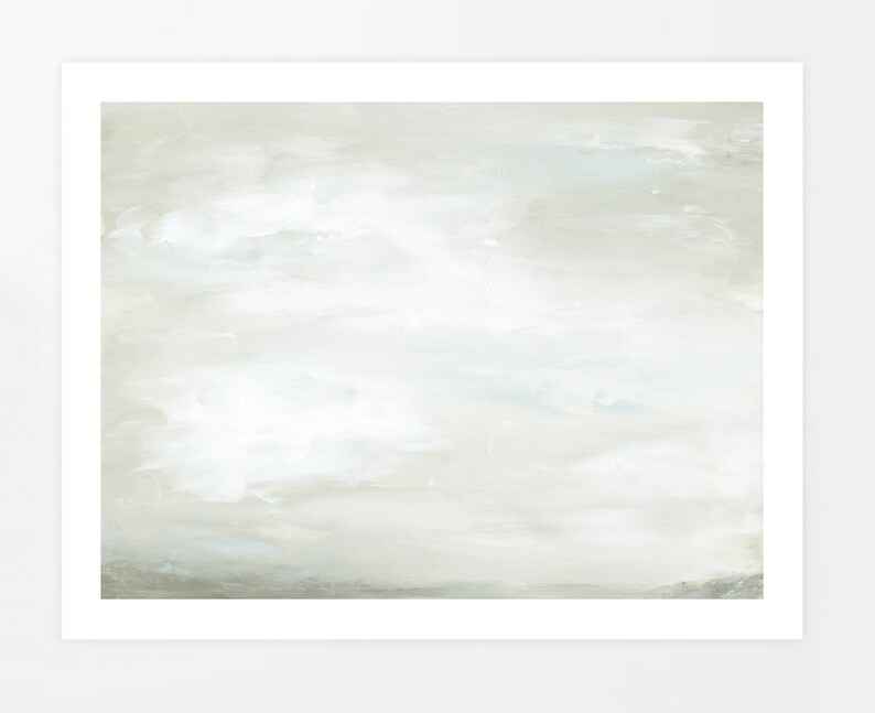 Clarity - Abstract Clouds Painting Printable Wall Art Download, Gray ...