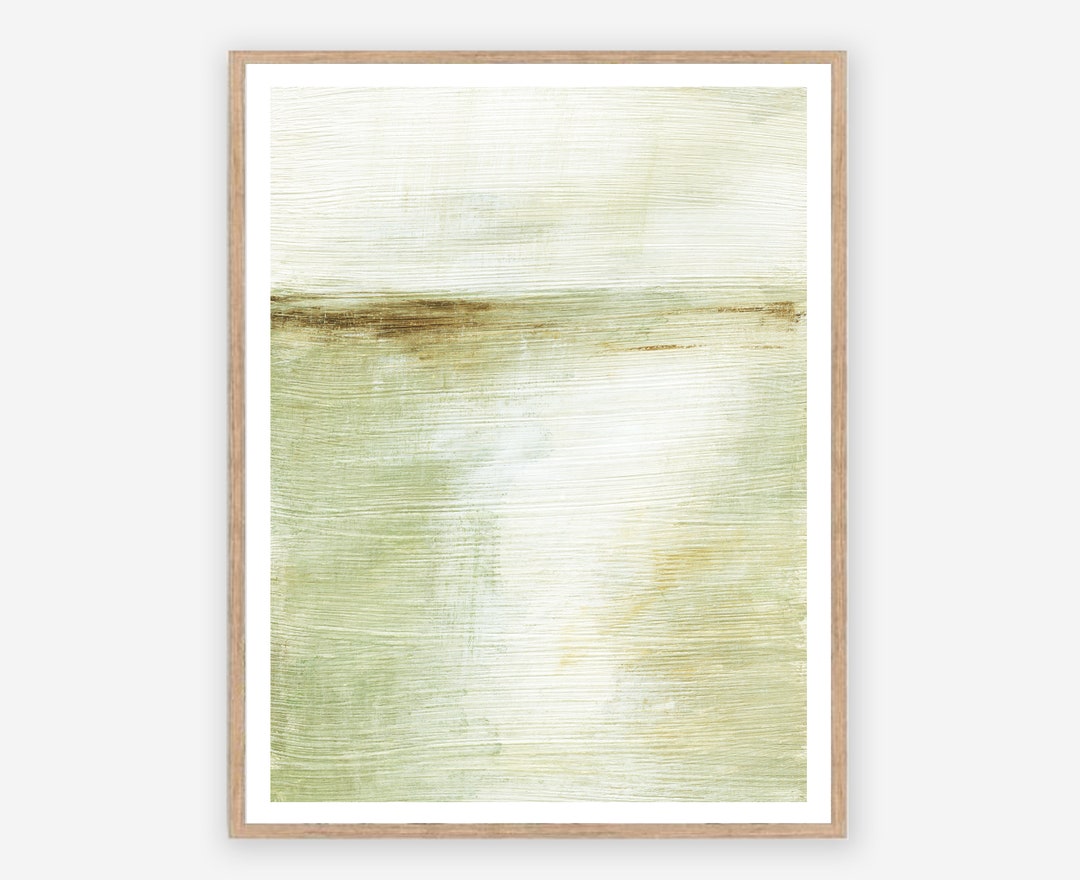 Genuine - Muted Green Landscape Abstract Printable Art Print Painting ...