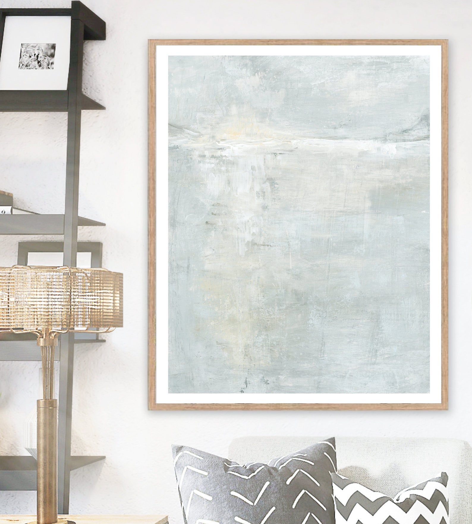 Rise - Abstract Sunrise Landscape Ocean Painting Printable Wall Art ...