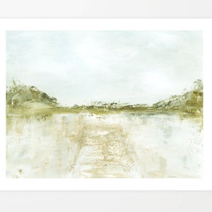 Lake Dock - Abstract Lake Landscape Painting Printable Wall Art ...