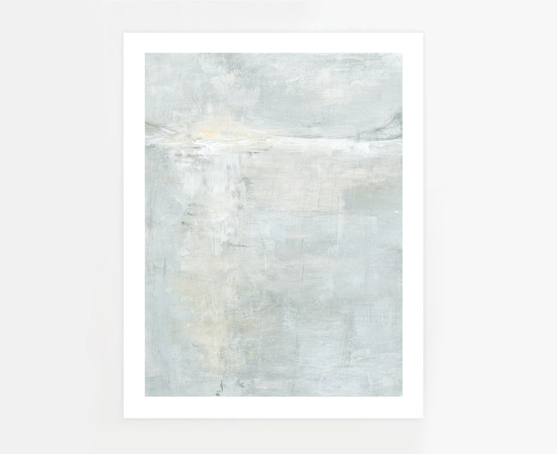 Rise - Abstract Sunrise Landscape Ocean Painting Printable Wall Art ...