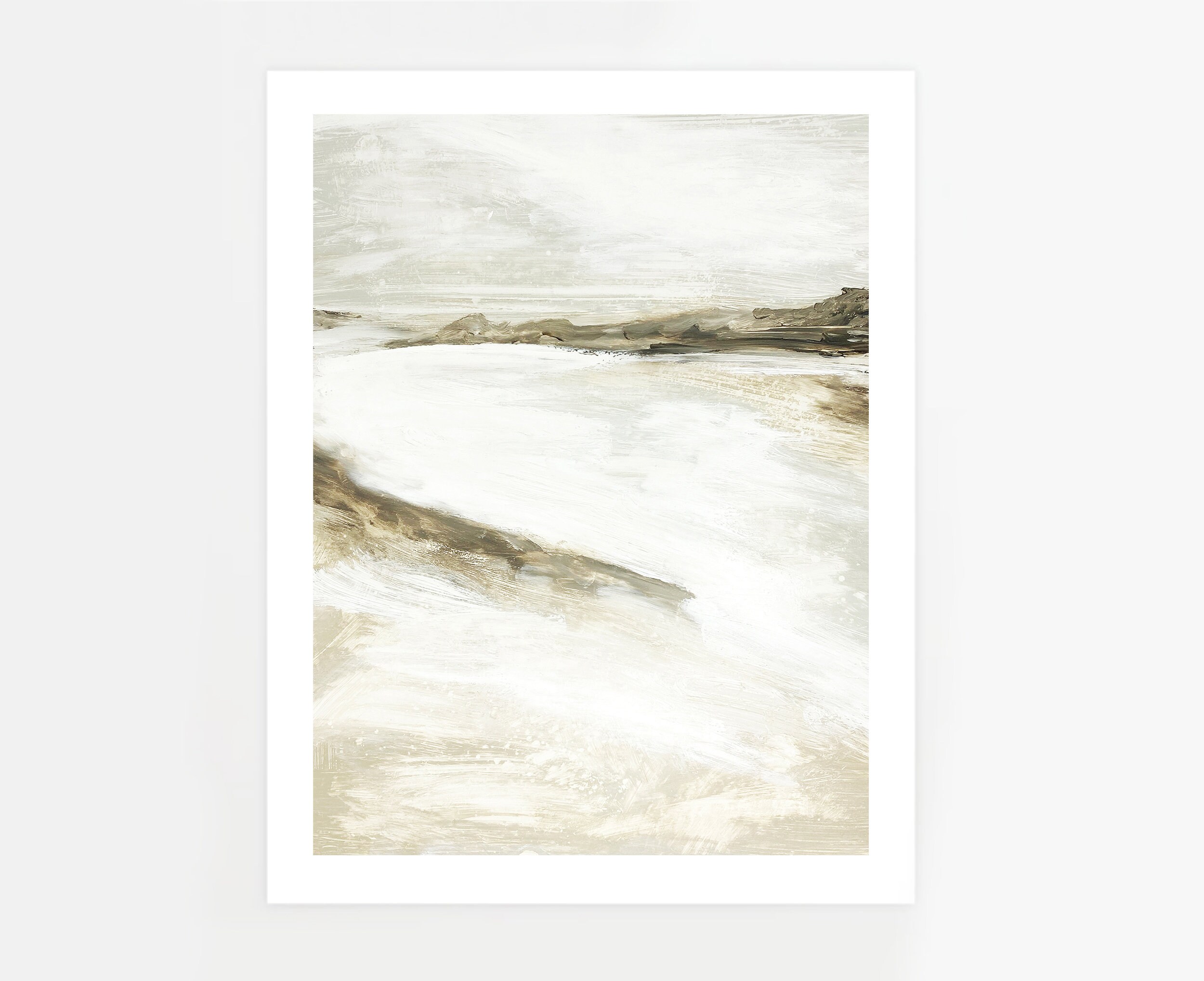Effortless No. 2 Earth Tone Landscape Coastal Decor Neutral Abstract ...