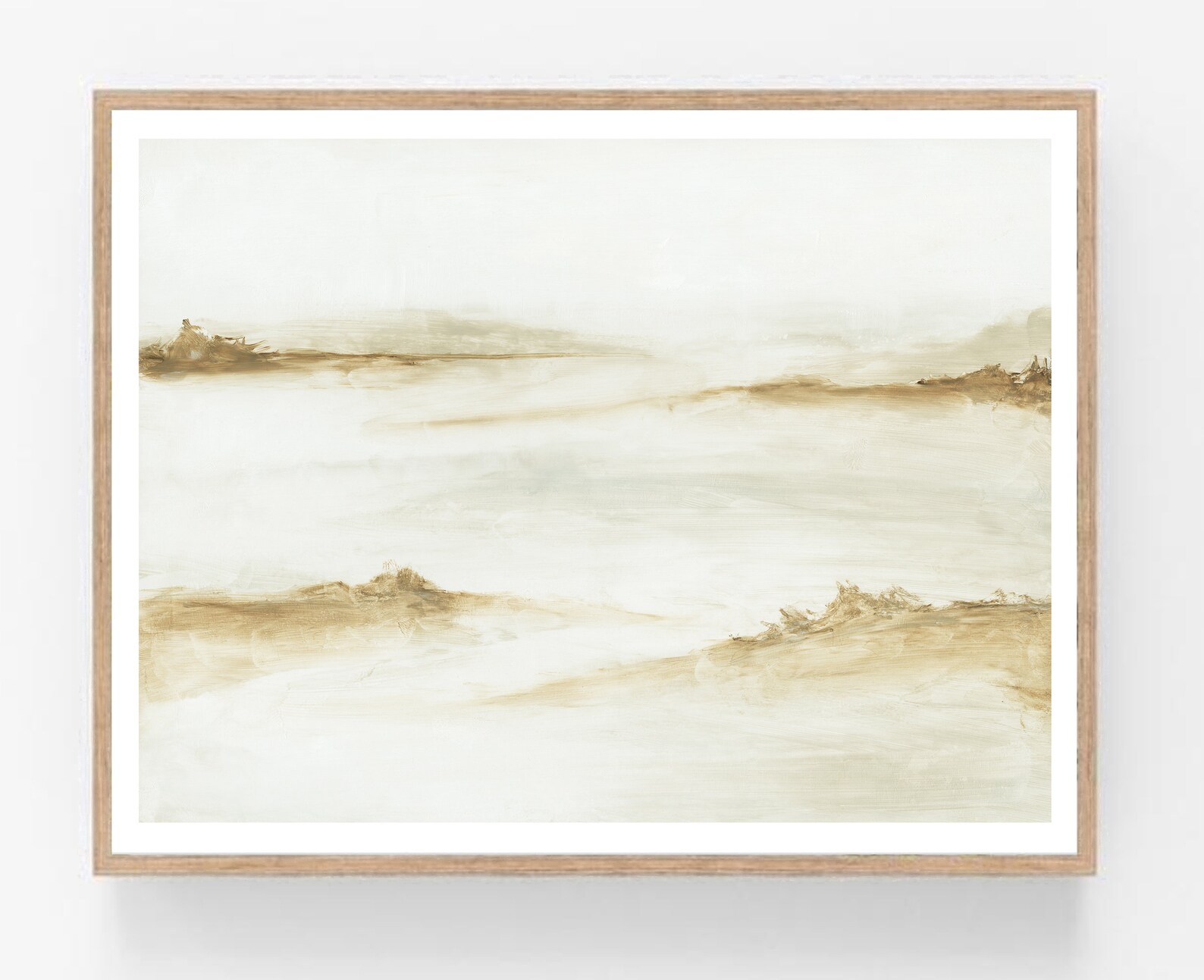 Whisper Muted Neutral Abstract Landscape Painting Printable - Etsy