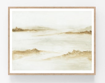 Light Abstract Neutral Landscape Wall Art Gray Brown Beige - Etsy