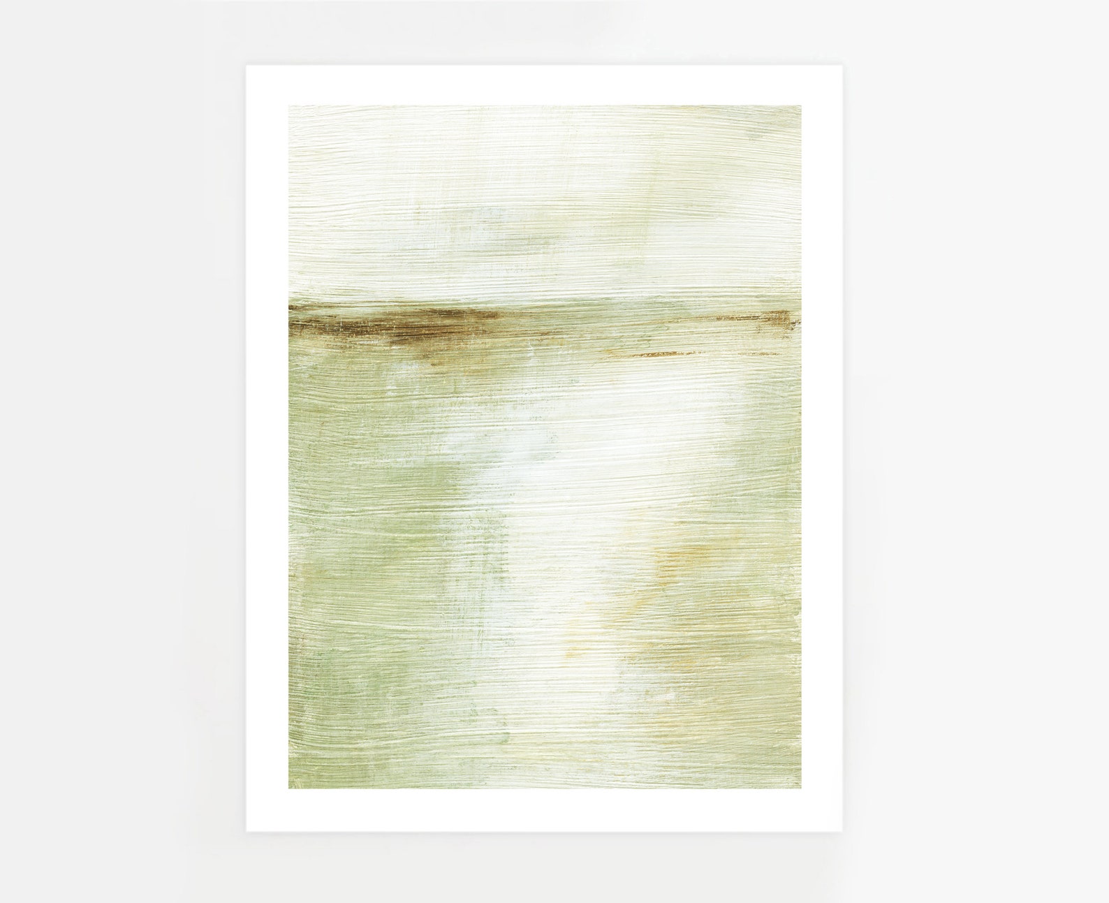 Genuine - Muted Green Landscape Abstract Printable Art Print Painting ...