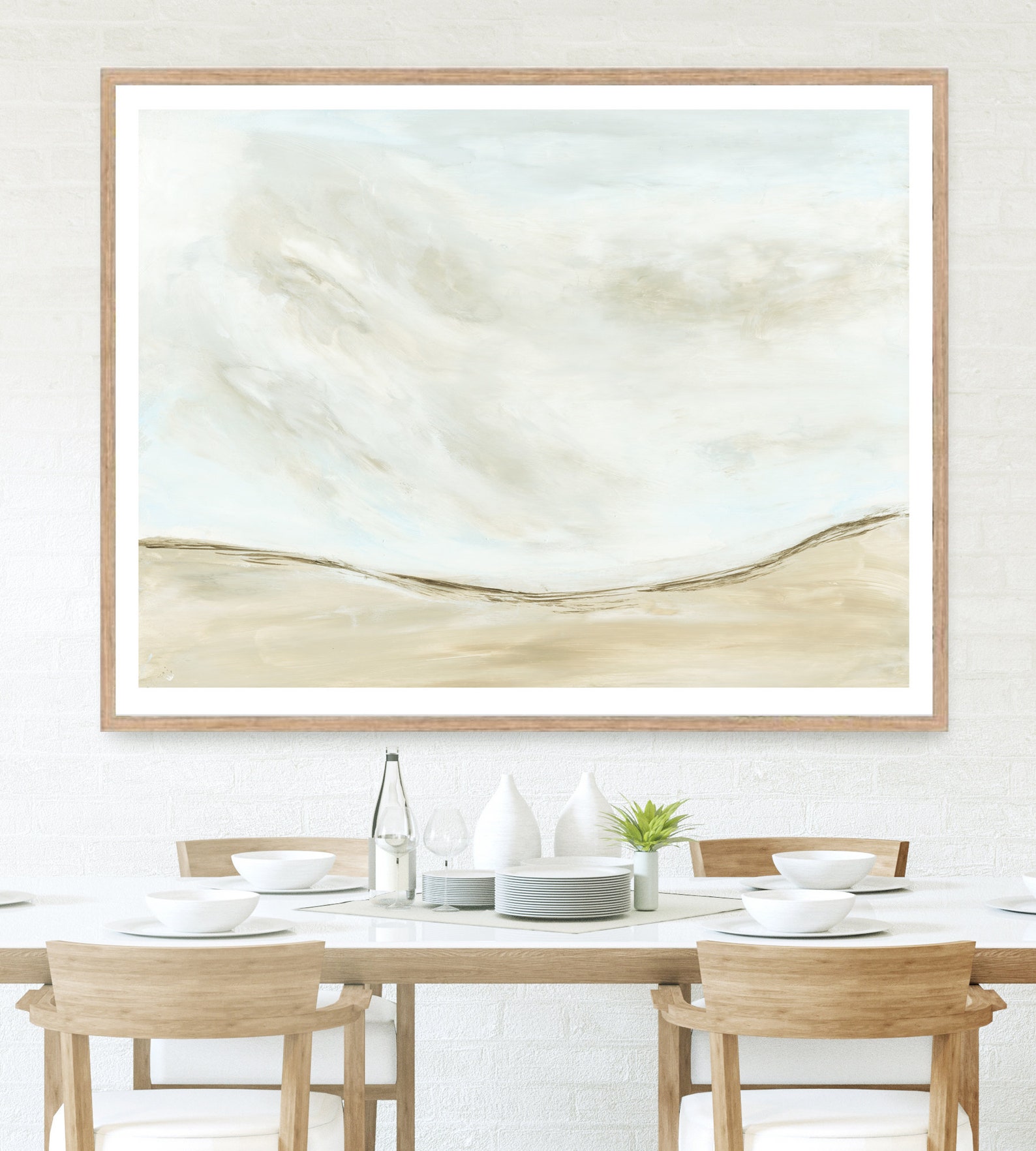 Undeniable - Soft Neutral Landscape Abstract Painting Download ...
