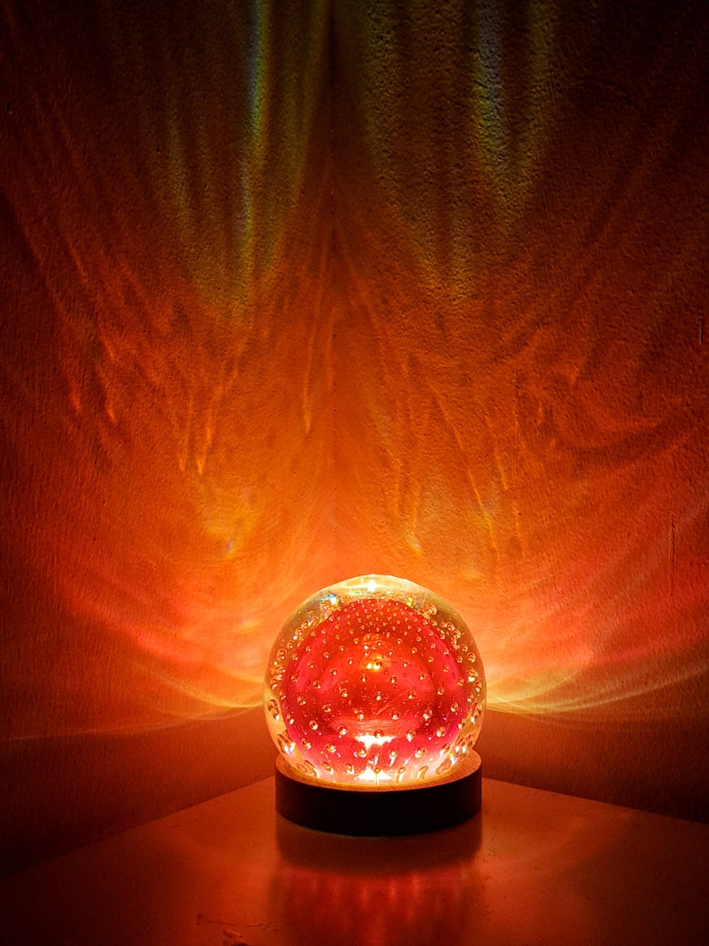 Handmade Murano Glass Diffuser and Lamp - Red - Glass Lamp - Hand Blown ...