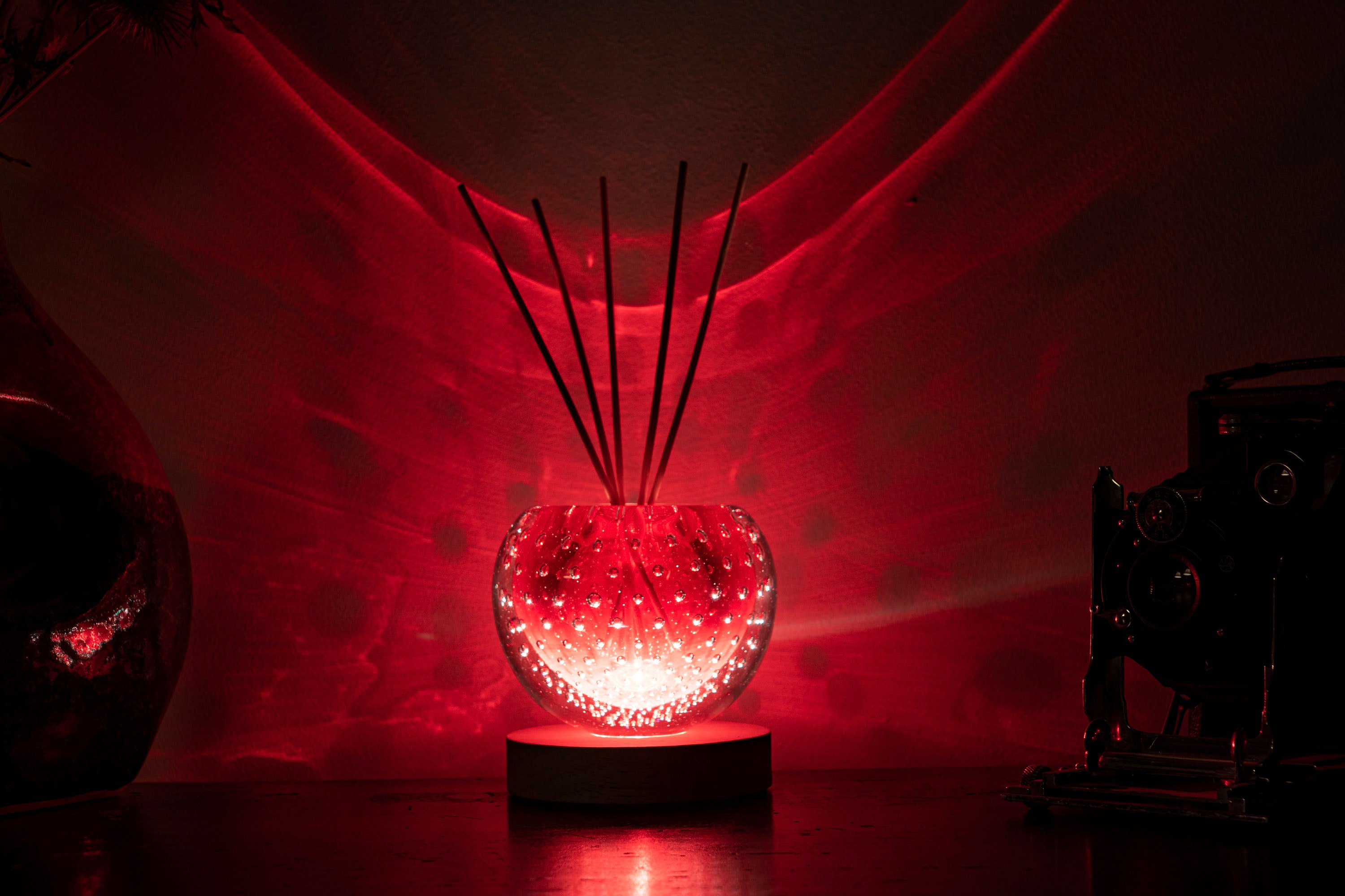 Handmade Murano Glass Diffuser and Lamp Red Glass Lamp Hand Blown Glass ...