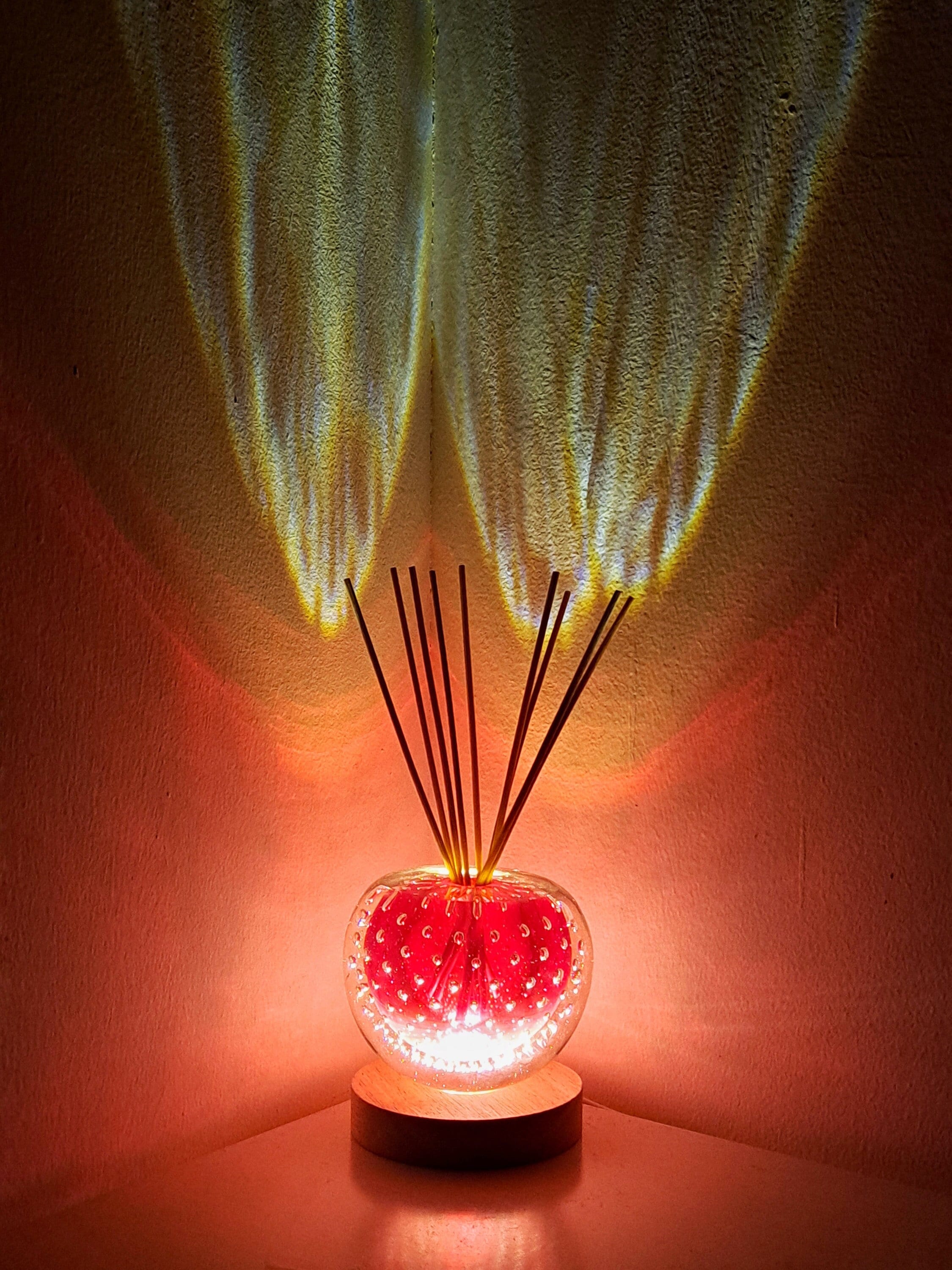 Handmade Murano Glass Diffuser and Lamp Red Glass Lamp Hand Blown Glass ...