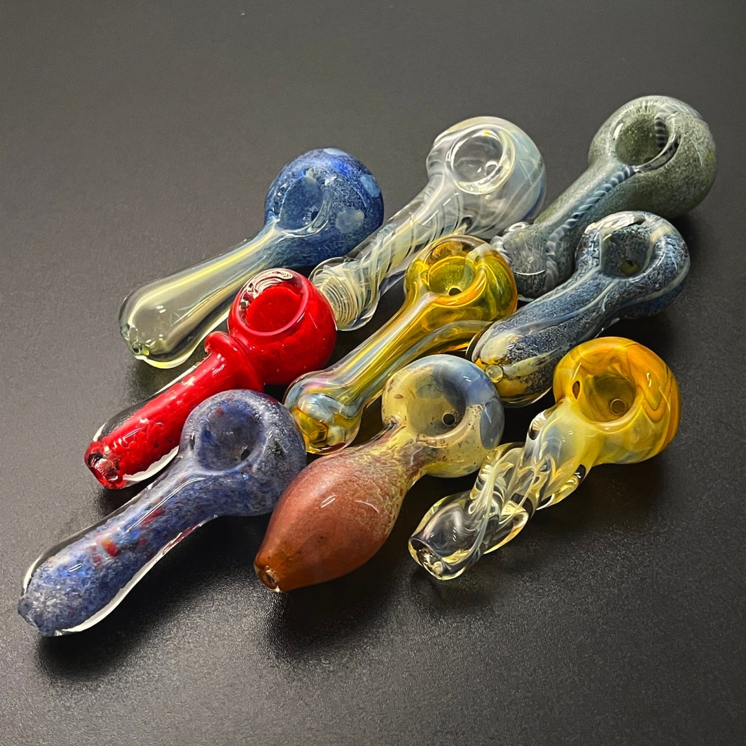 Mystery Glass Pipes Smoking Hand Pipe Glass Handmade Unique Bowl Small ...