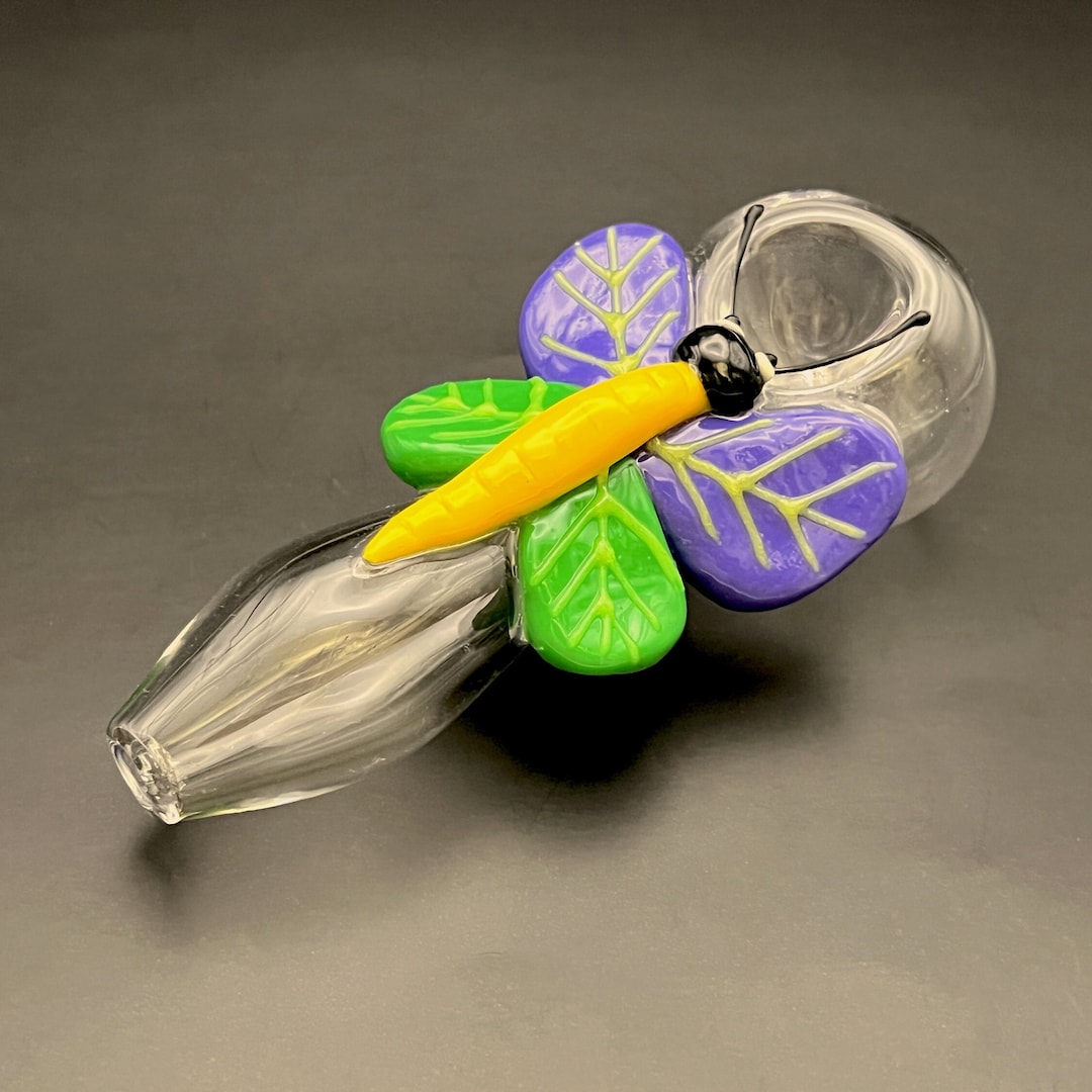 Moth Glass Pipe 5" - Etsy