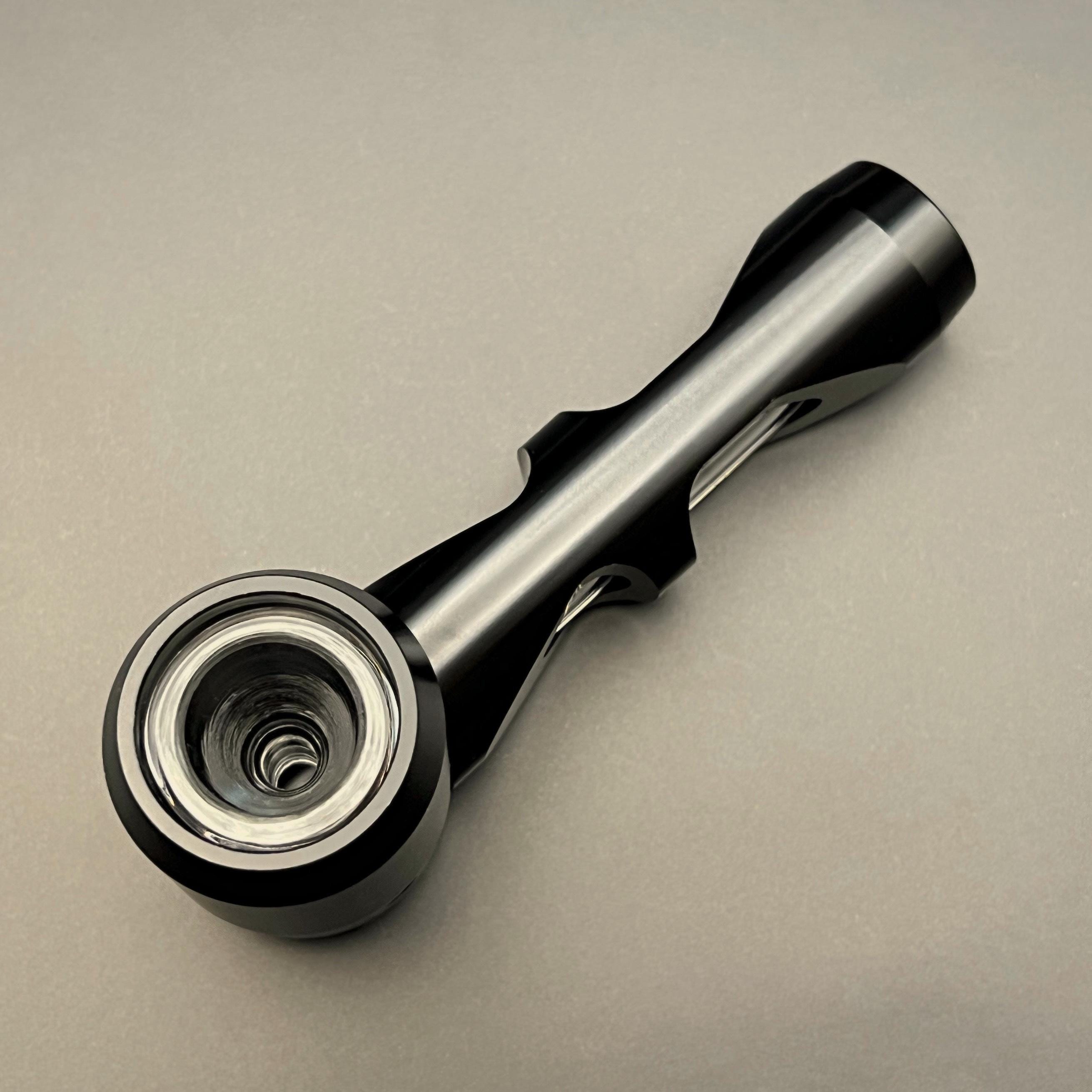 Glass Pipe Metal Body Smoking Bowl, Portable Hand Pipes, Modern Tobacco ...