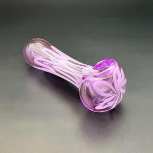 Cute Purple Glass Pipe - Girly Hand Pipe, Unique Pretty Design ...