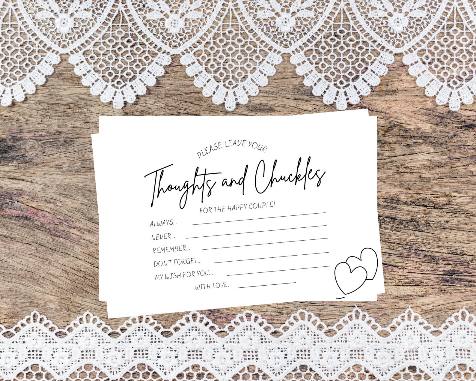 Printable Wedding Advice Cards, Bridal Advice and Wishes Cards for ...