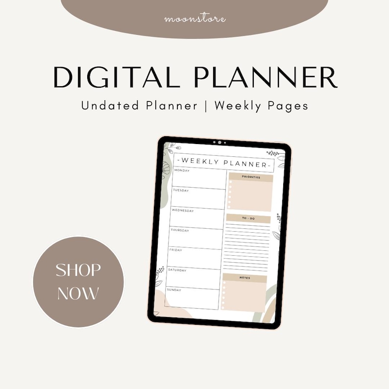 Weekly Planner Digital 2026 Daily, Weekly, Monthly, Ipad, Goodnotes - Etsy