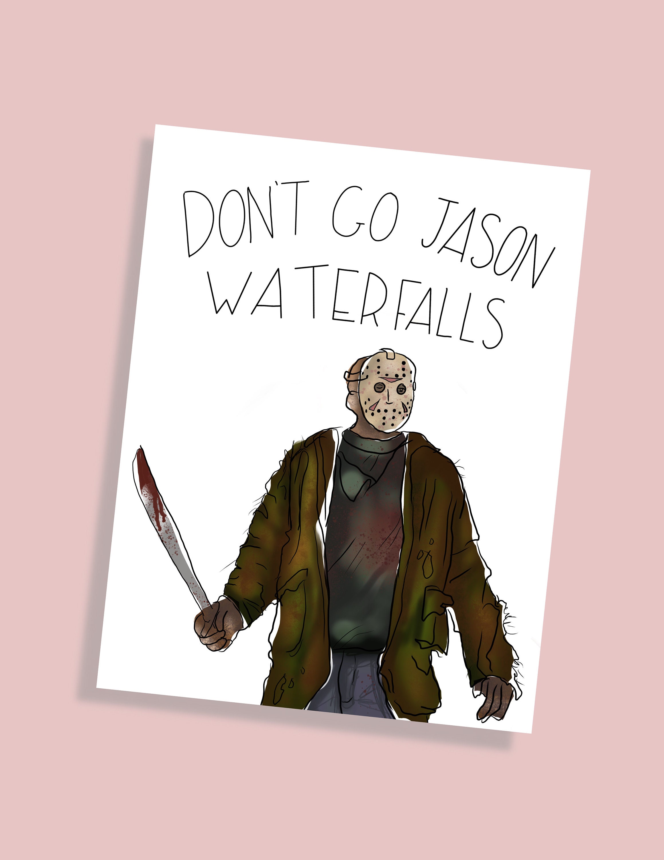 Don't Go Jason Waterfalls Card - Digital Download Greeting Card - Etsy