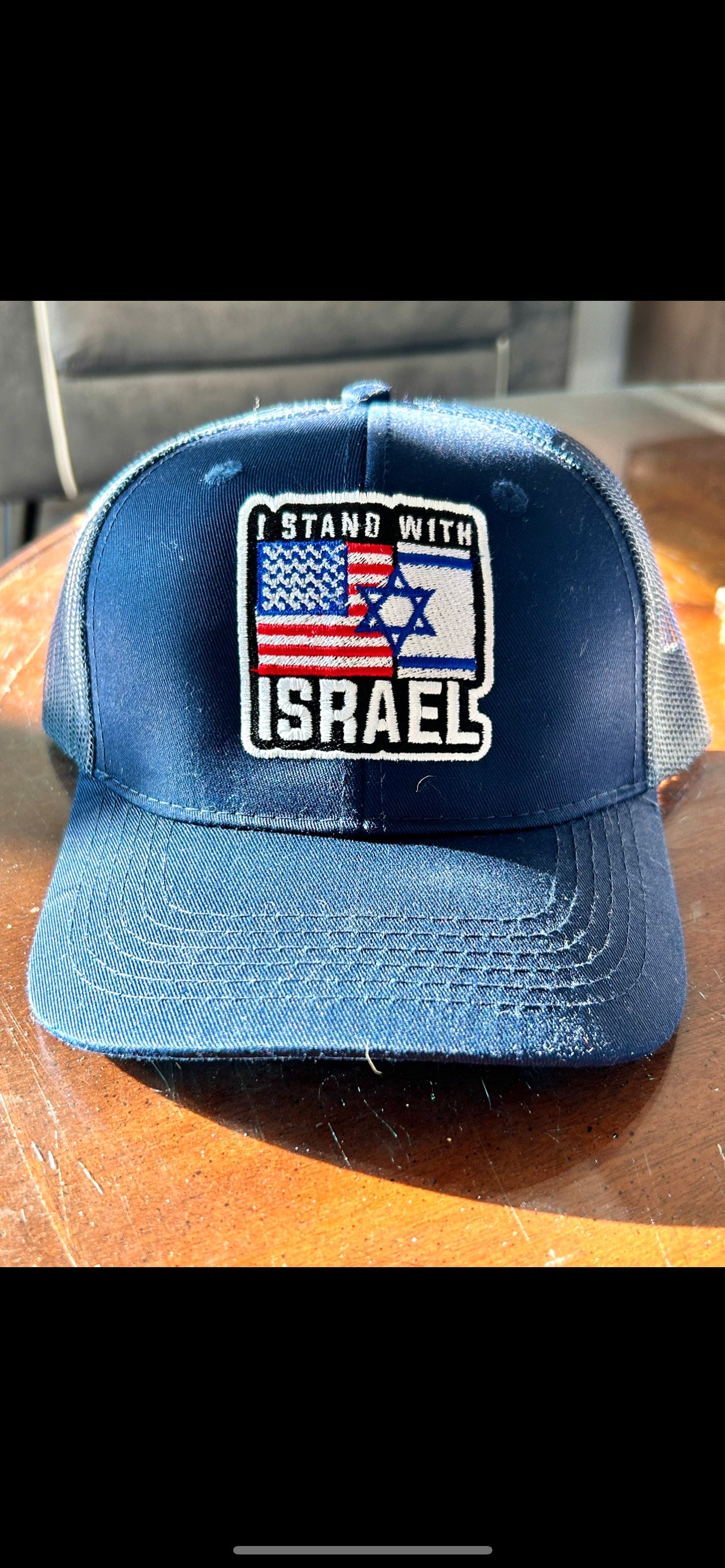 I Stand With Israel Hat American Flag Embroidery Israel Flag Embroidery ...
