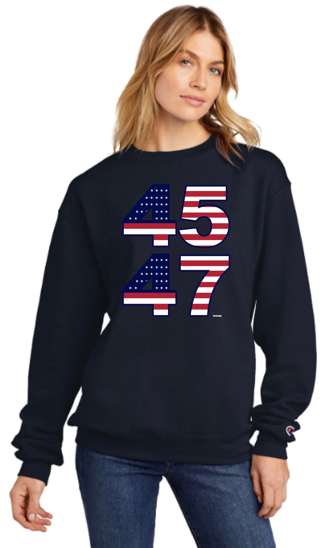Donald Trump 45 47 Apparel New Brand on Crewneck Sweatshirt Donald ...
