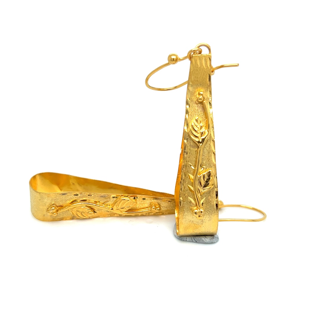 Custom Made Trinidad Teardrop Earrings, Available in 10K Real Gold ...