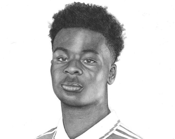 Bukayo Saka | A4 Drawing Print - Etsy