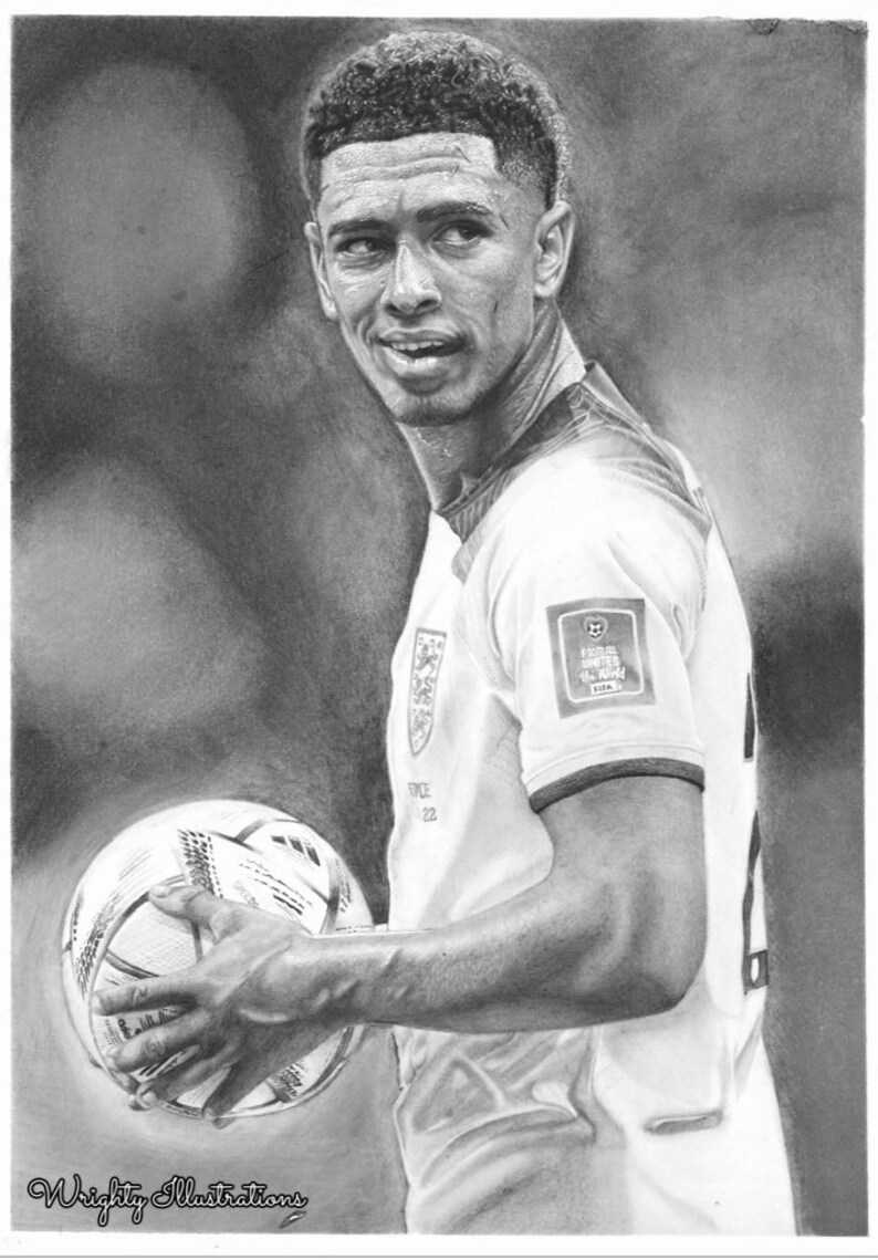 Jude Bellingham England A4 Drawing Print - Etsy