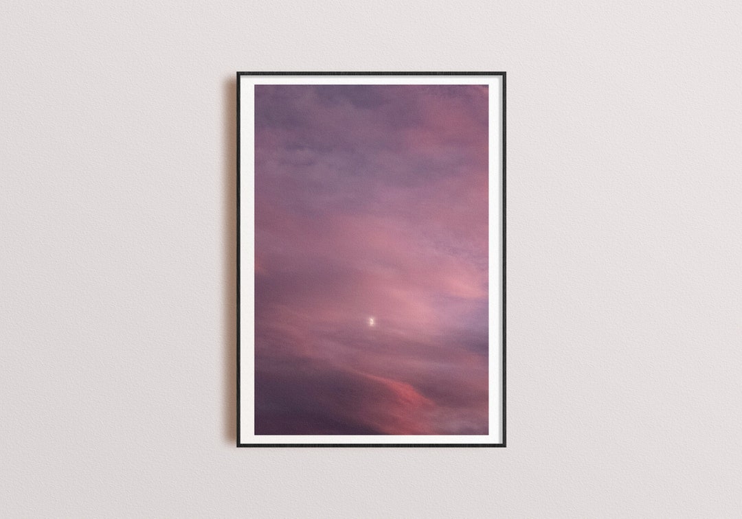 Midsummer Crescent Moon in Croydon, Original Signed Print, Croydon ...