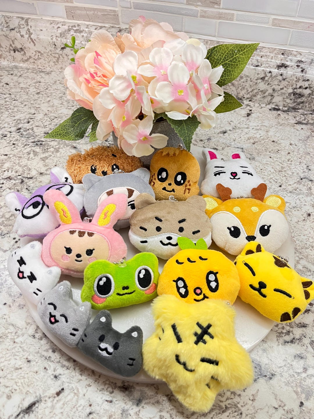 Fan Made Seventeen Mini Plushies, Kpop 17 Miniteen 8cm Key Chain ...