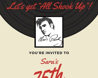 Elvis Birthday Party Invitations - Etsy UK