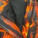 MARINE SERRE Flame Fire Leather Pants Runway 2019 Moto SZ Small Medium ...