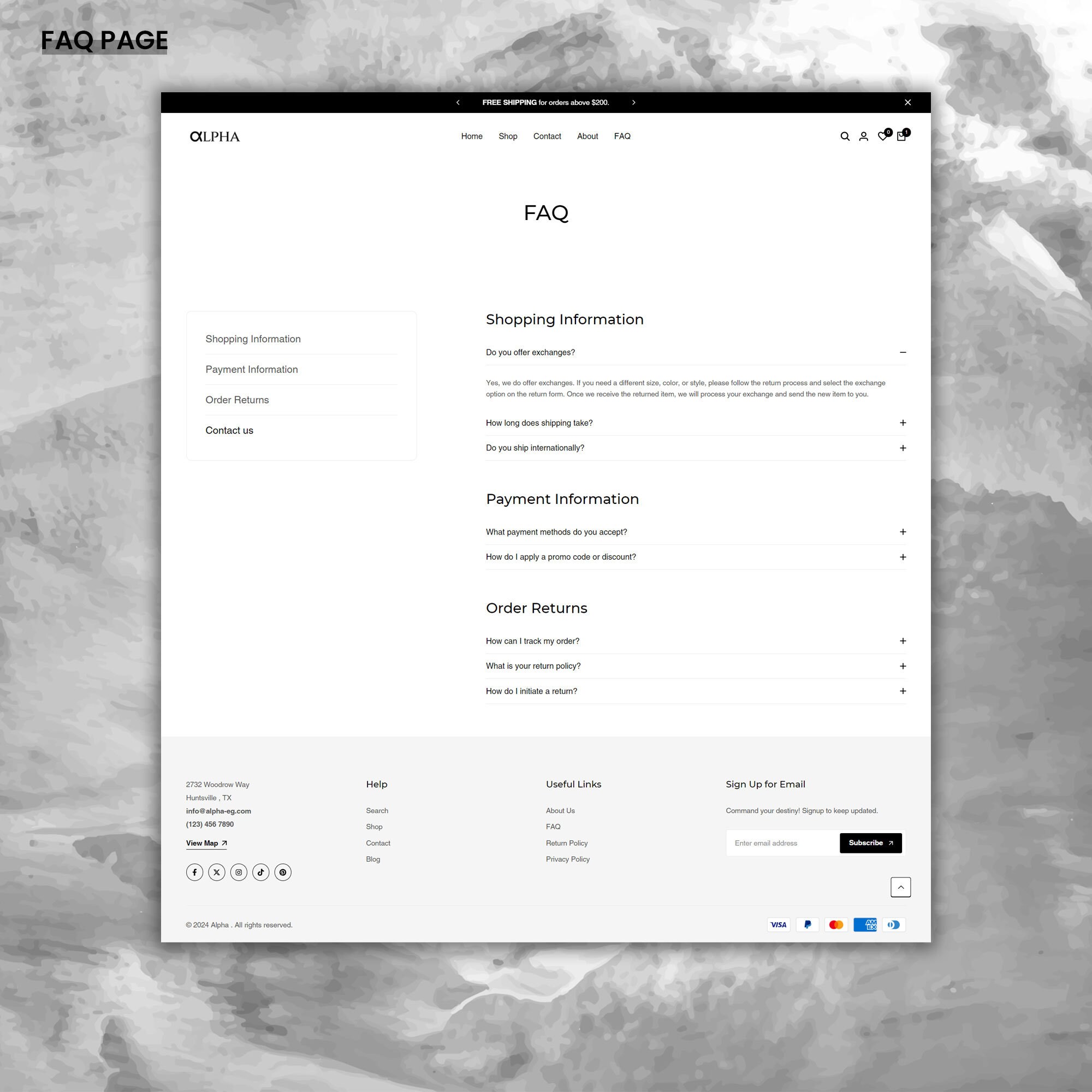Minimalist Clothing Shopify Theme, Black and White Shopify Template ...