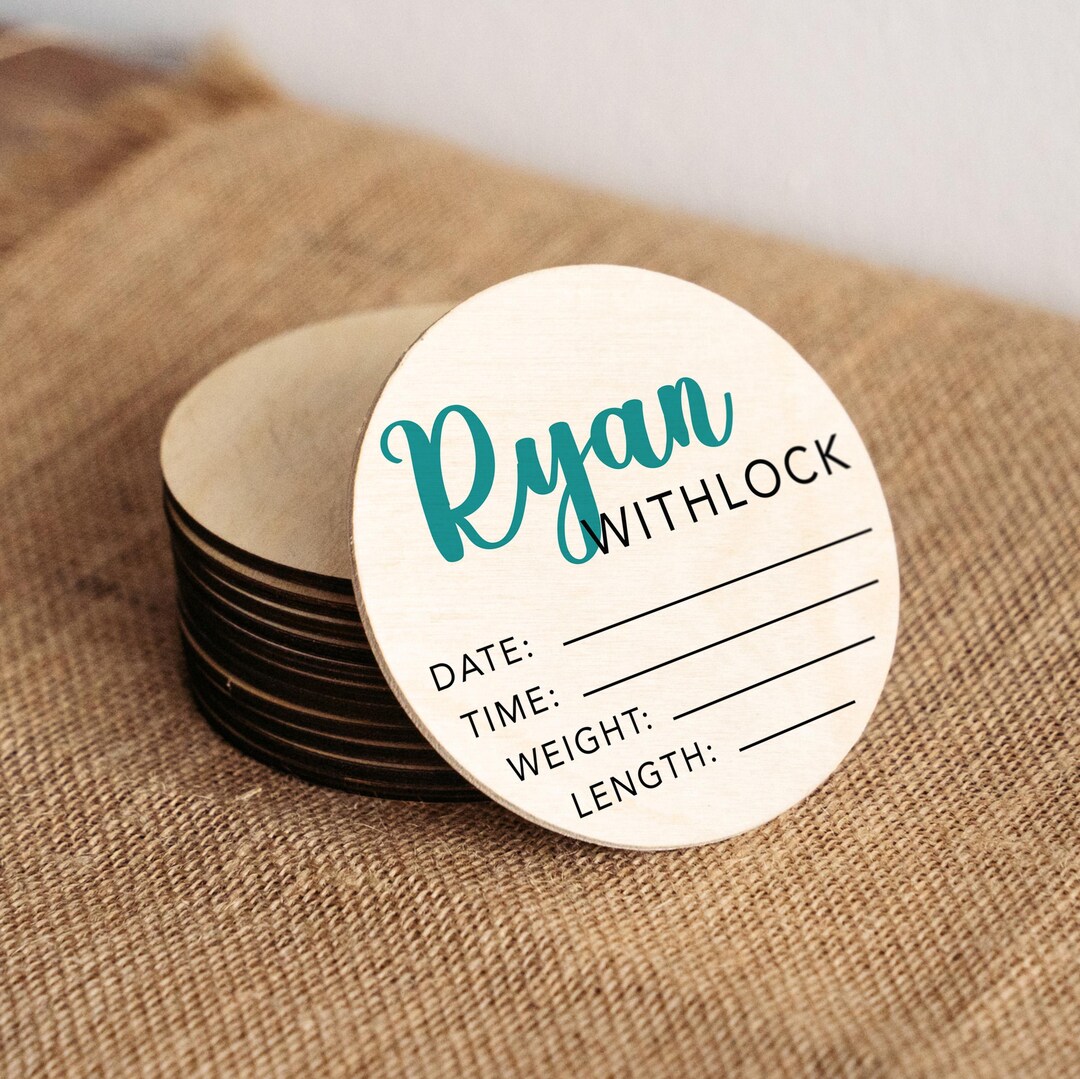 Baby Announcement Sign Birth Stats Sign, Matching Name Plate ...