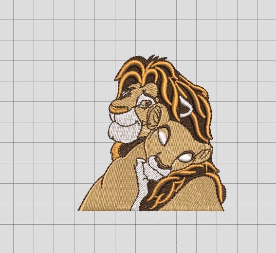 Simba&nala Embroidery Design, 4 Sizes - Etsy