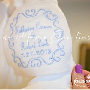 Wedding Dress Label Tag Gown Your Something Blue Imported Italian Linen ...