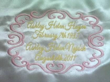 Personalized Wedding Dress Label Tag Wedding Gown Your Something Blue ...