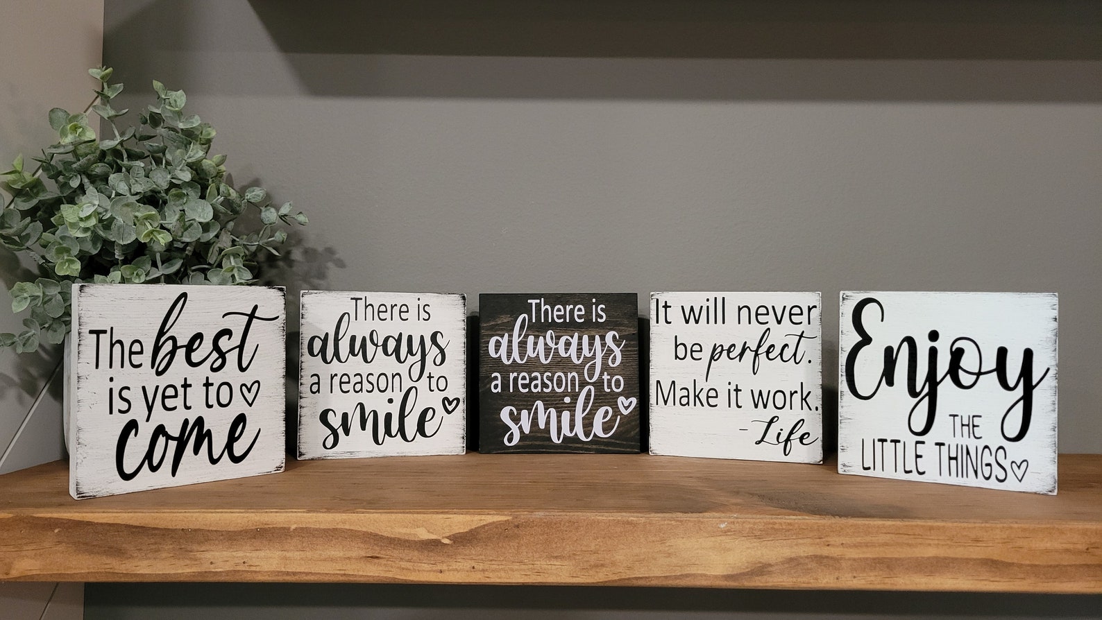 Wood Shelf Sign, Wood Sign, Signs With Sayings, Shelf Signs, Wood Block ...