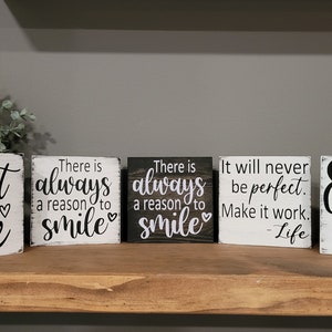 Wood Shelf Sign, Wood Sign, Signs With Sayings, Shelf Signs, Wood Block ...