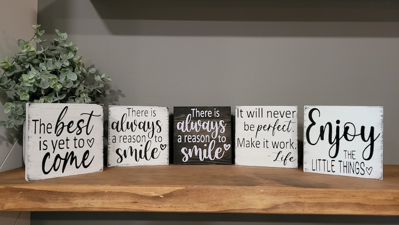 Wood Shelf Sign, Wood Sign, Signs With Sayings, Shelf Signs, Wood Block ...