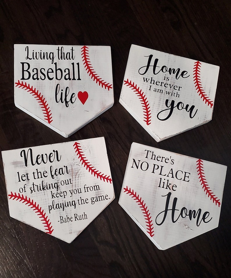 Baseball Home Plate Sign, Wooden Sign - Etsy