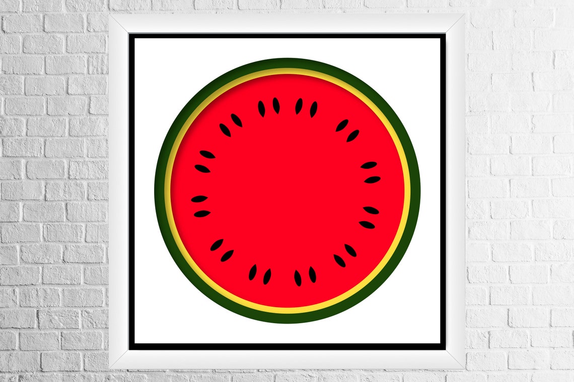 3d Watermelon Shadow Box SVG Layered Cutting Files for - Etsy Ireland