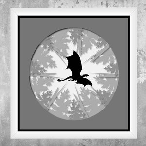 Dragon Shadow Box SVG 3D Paper Cutting Light Box Template - Etsy Canada