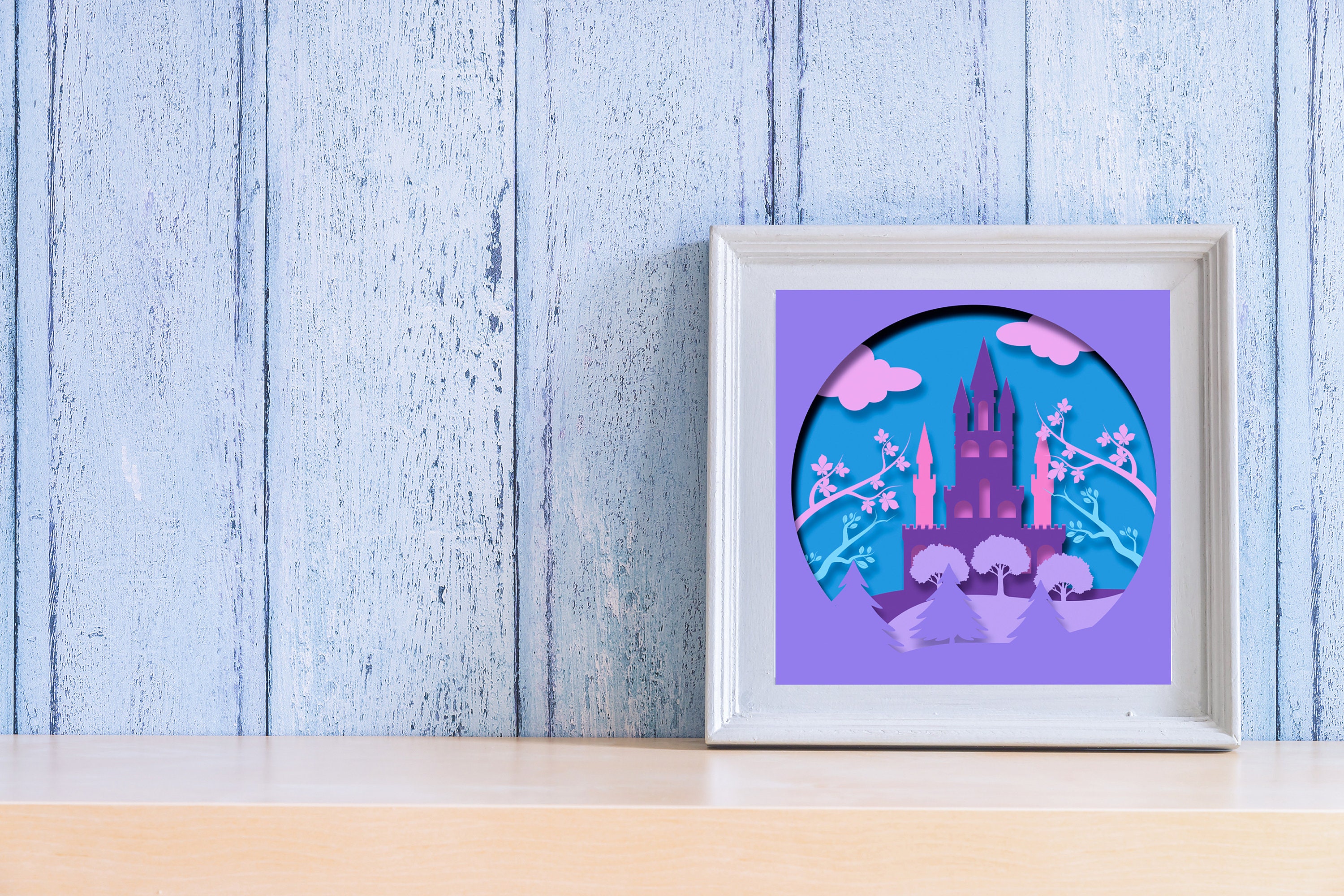 Castle Shadow Box SVG 3D Castle Paper Cut Light Box SVG - Etsy