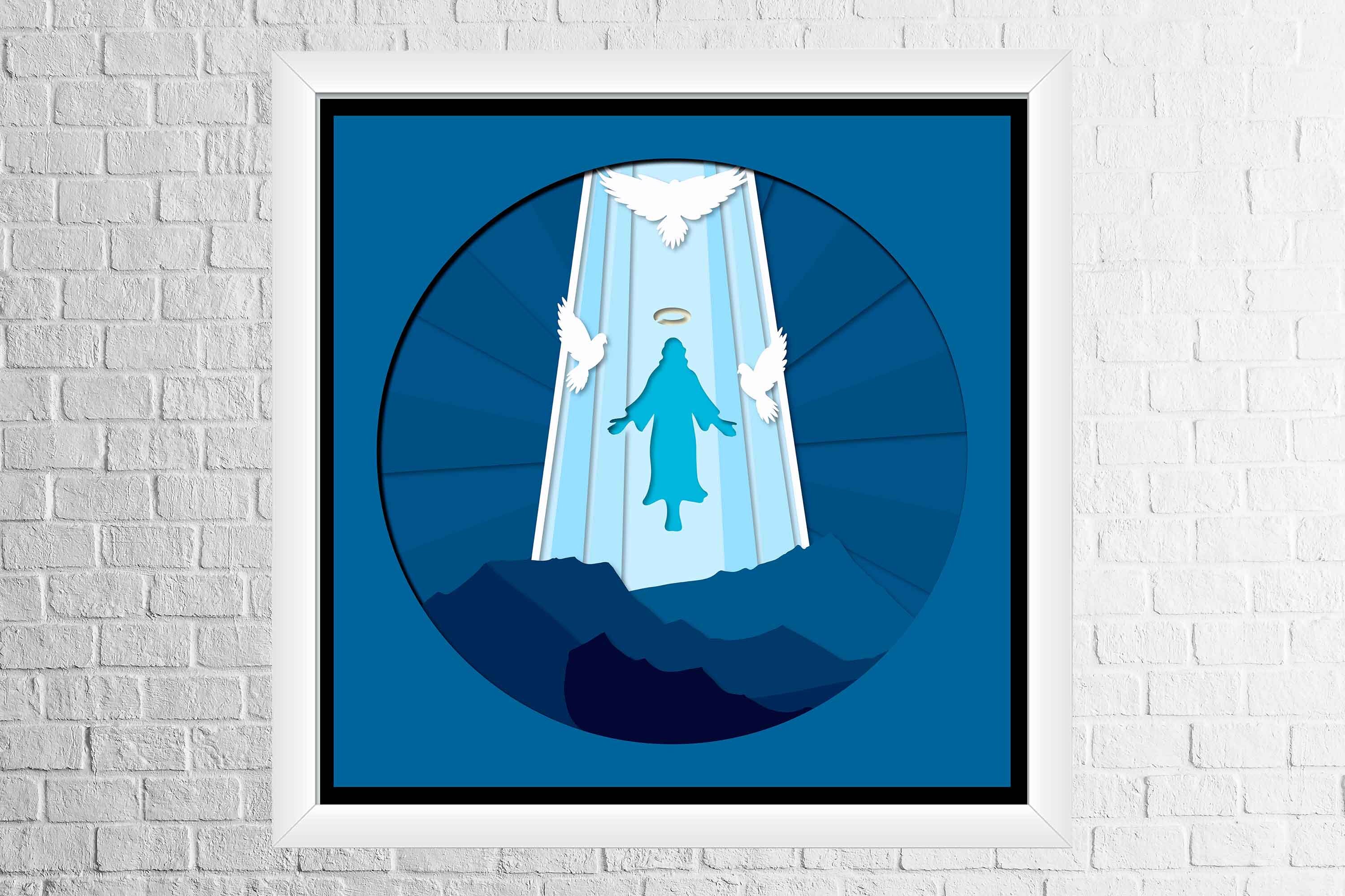 Jesus Resurrection Shadow Box SVG Christian Light Box Paper - Etsy