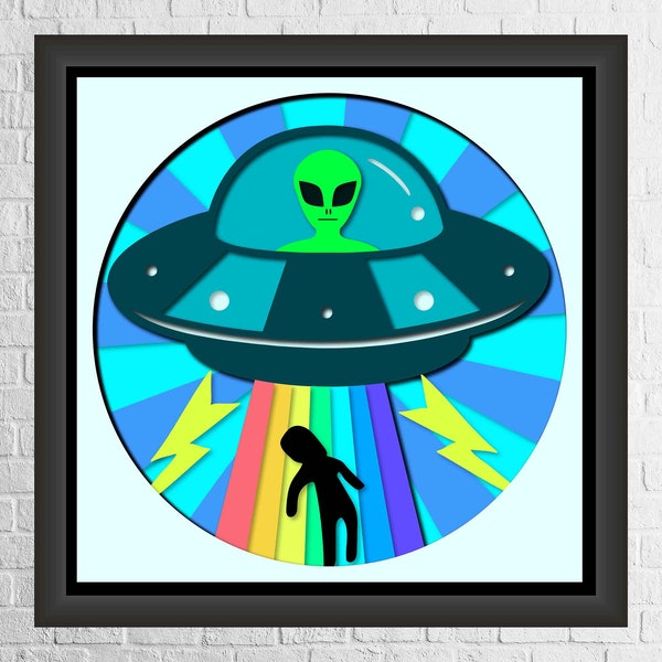Alien and Space Ship Svg - Etsy