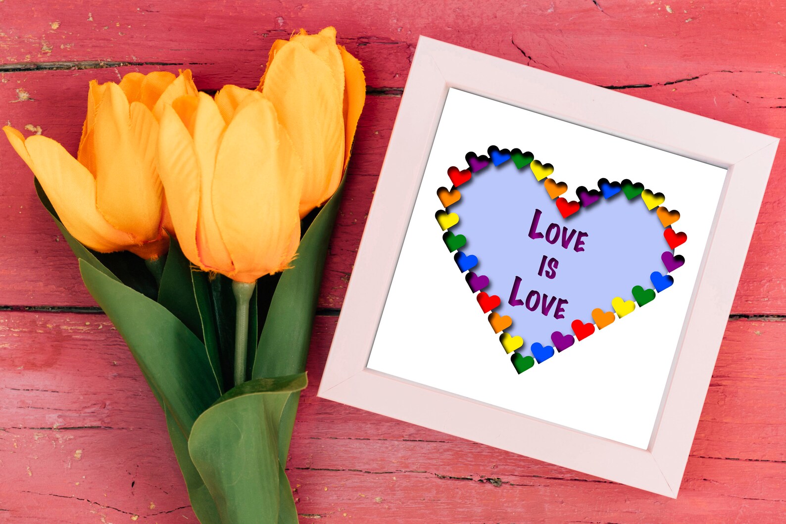 3D Love is Love Shadow Box SVG Pride Light Box Svg Layered | Etsy