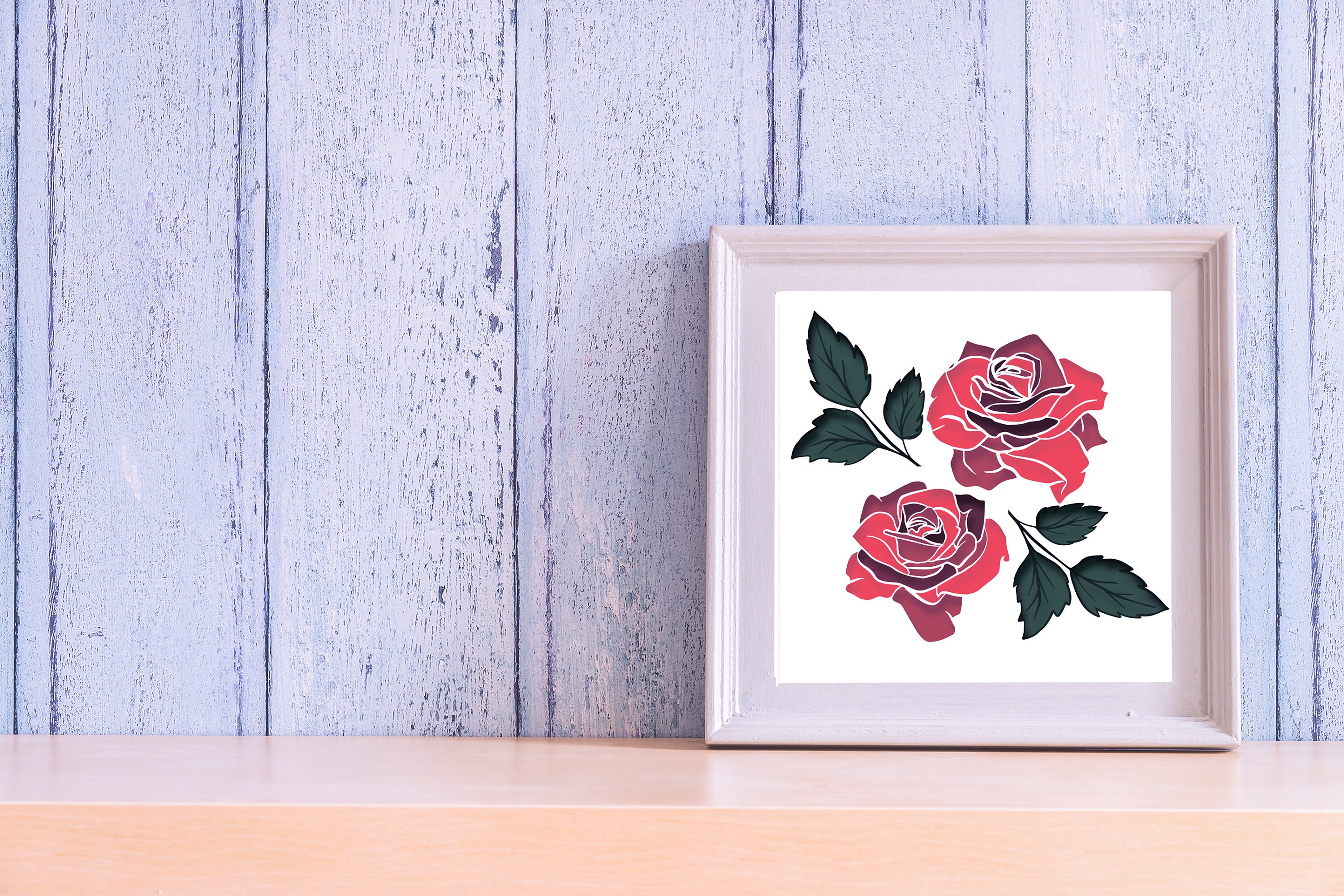Rose Shadow Box SVG Template Flower Layered Paper Cut - Etsy
