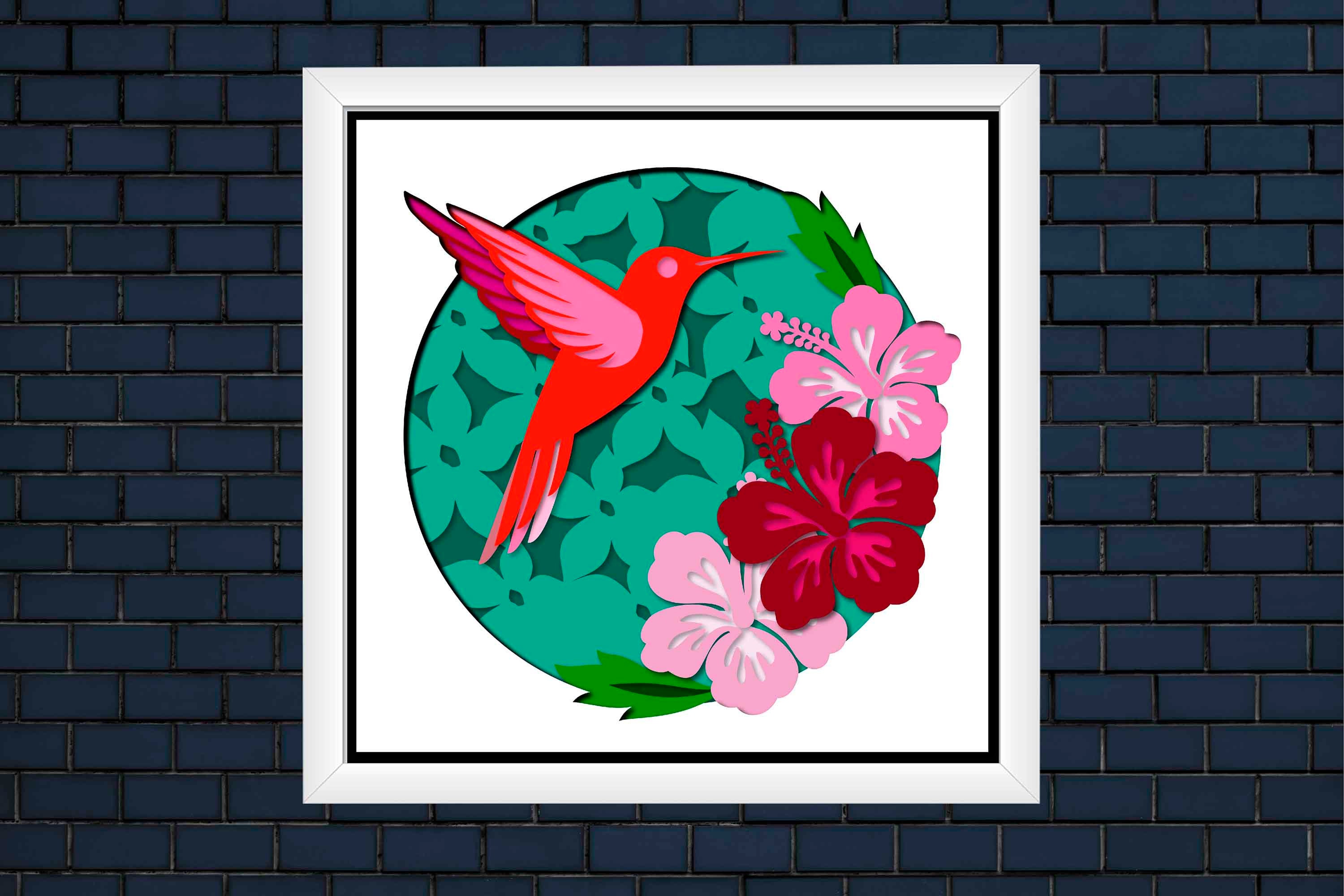Hummingbird Shadow Box SVG 3d Bird SVG Paper Cutting Light - Etsy Canada