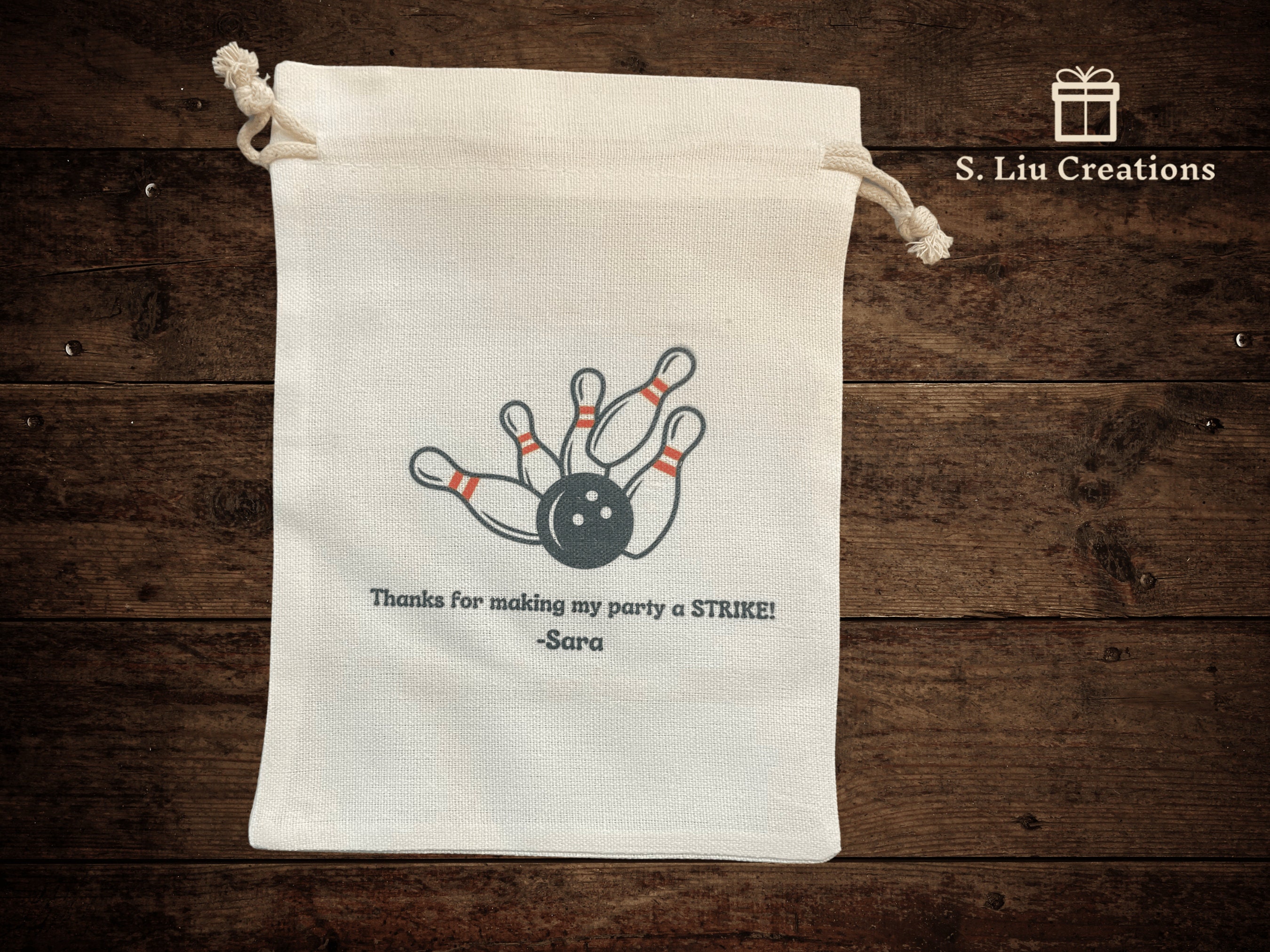 Bowling Birthday Party Bags, Bowling Theme Event, Thanks for Making My ...